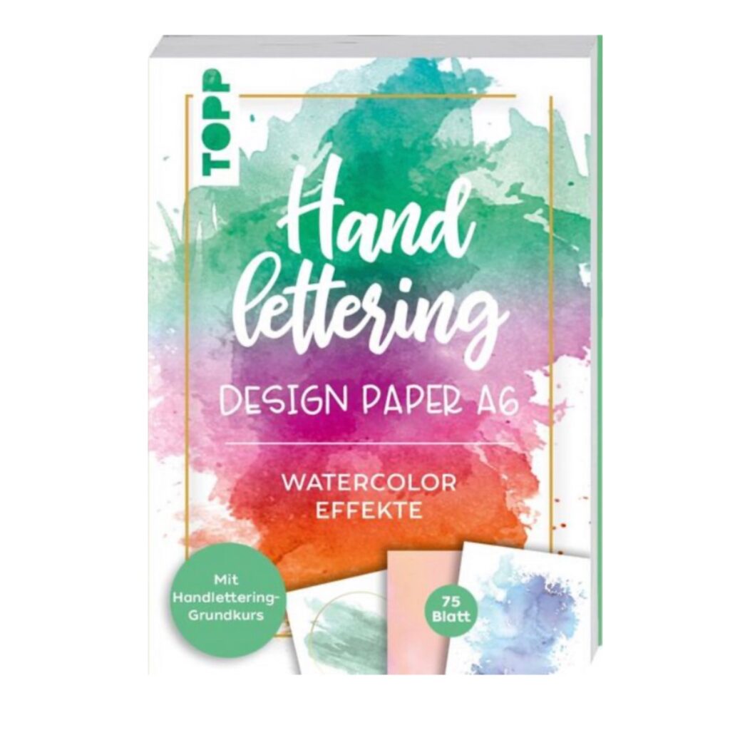 Handlettering Design Paper Block Watercolor-Effekte A6 – schoenerschulen.ch